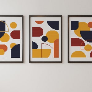 Boho Cross Stitch Pattern PDF, Abstract Cross Stitch Design, Doodle ...