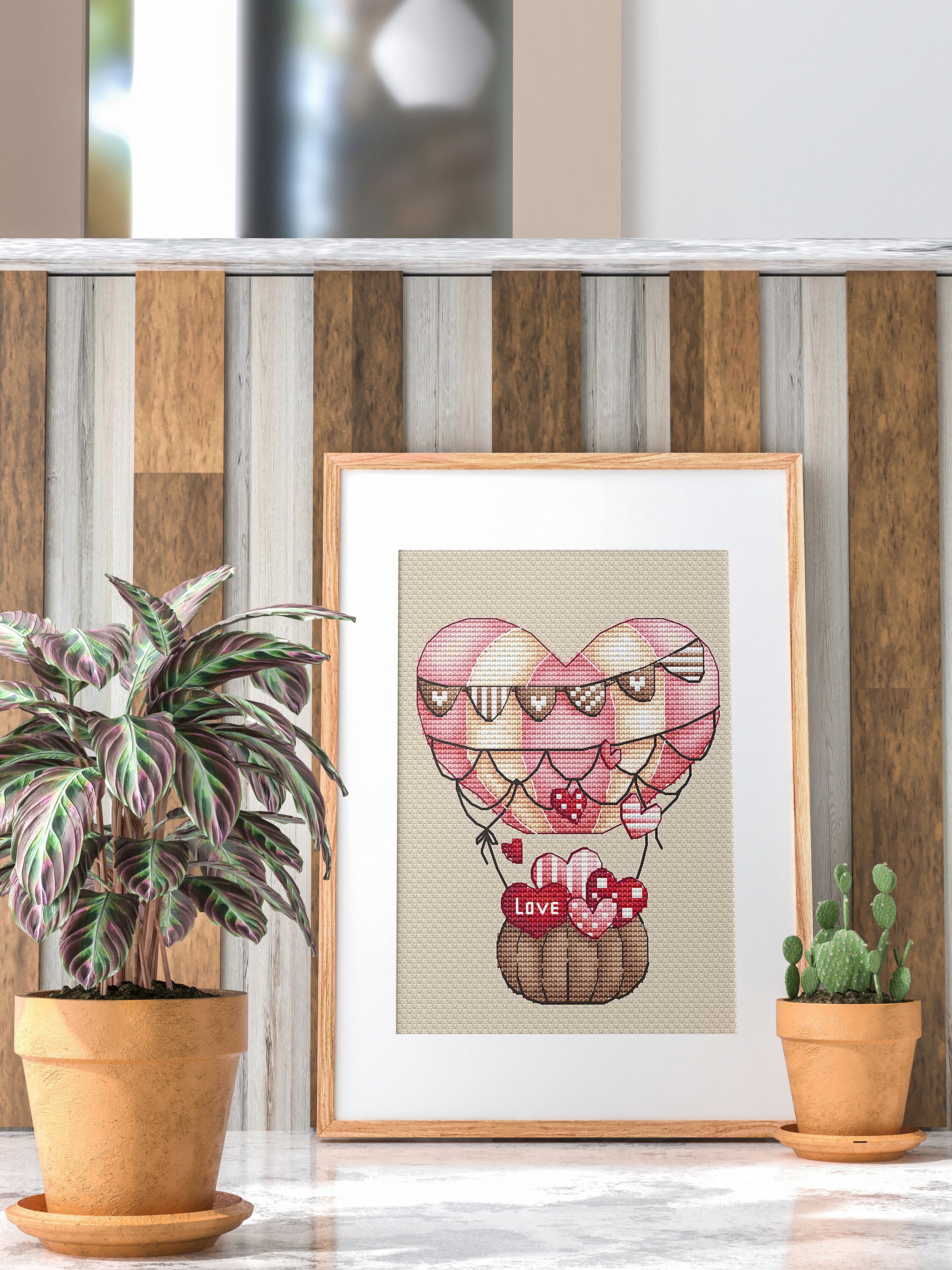 Balloon Cross Stitch Pattern PDF, Instant Download, Love Counted Cross ...