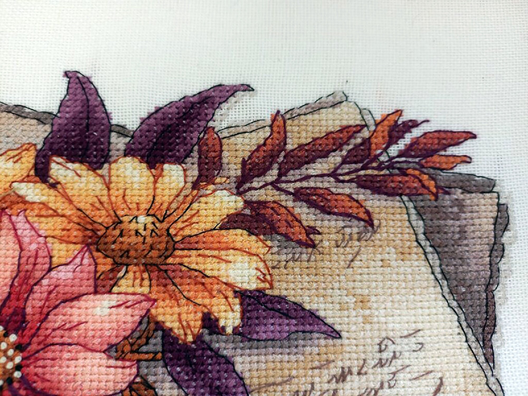 Fall Cross Stitch Pattern PDF Flowers Counted Cross Stitch - Etsy