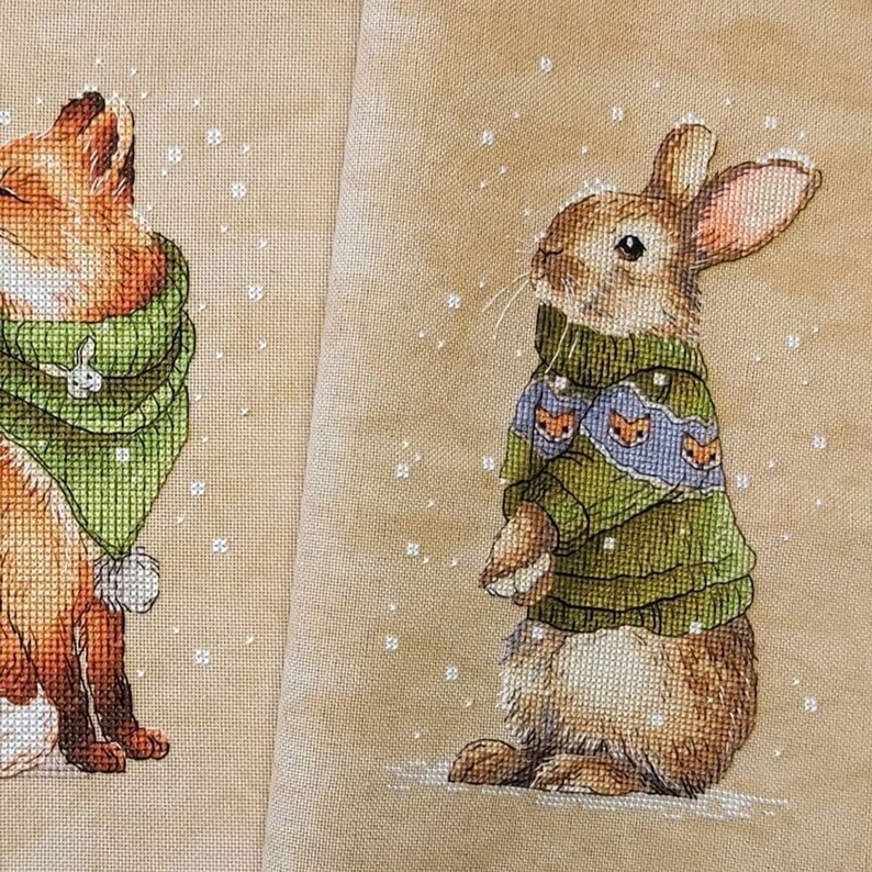 Rabbit Cross Stitch Pattern PDF Instant Download Animal - Etsy