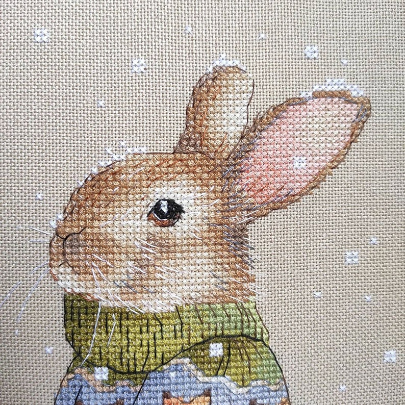 Rabbit Cross Stitch Pattern PDF Instant Download Animal - Etsy