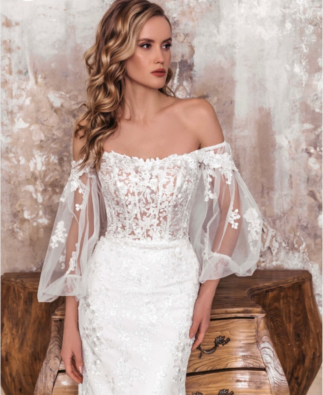 Bohemian Wedding Bishop Sleeves, Detachable Wedding Sleeves, Tulle ...