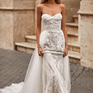 Detachable Tulle Wedding Train, Detachable Train, Wedding Skirt, Tulle ...