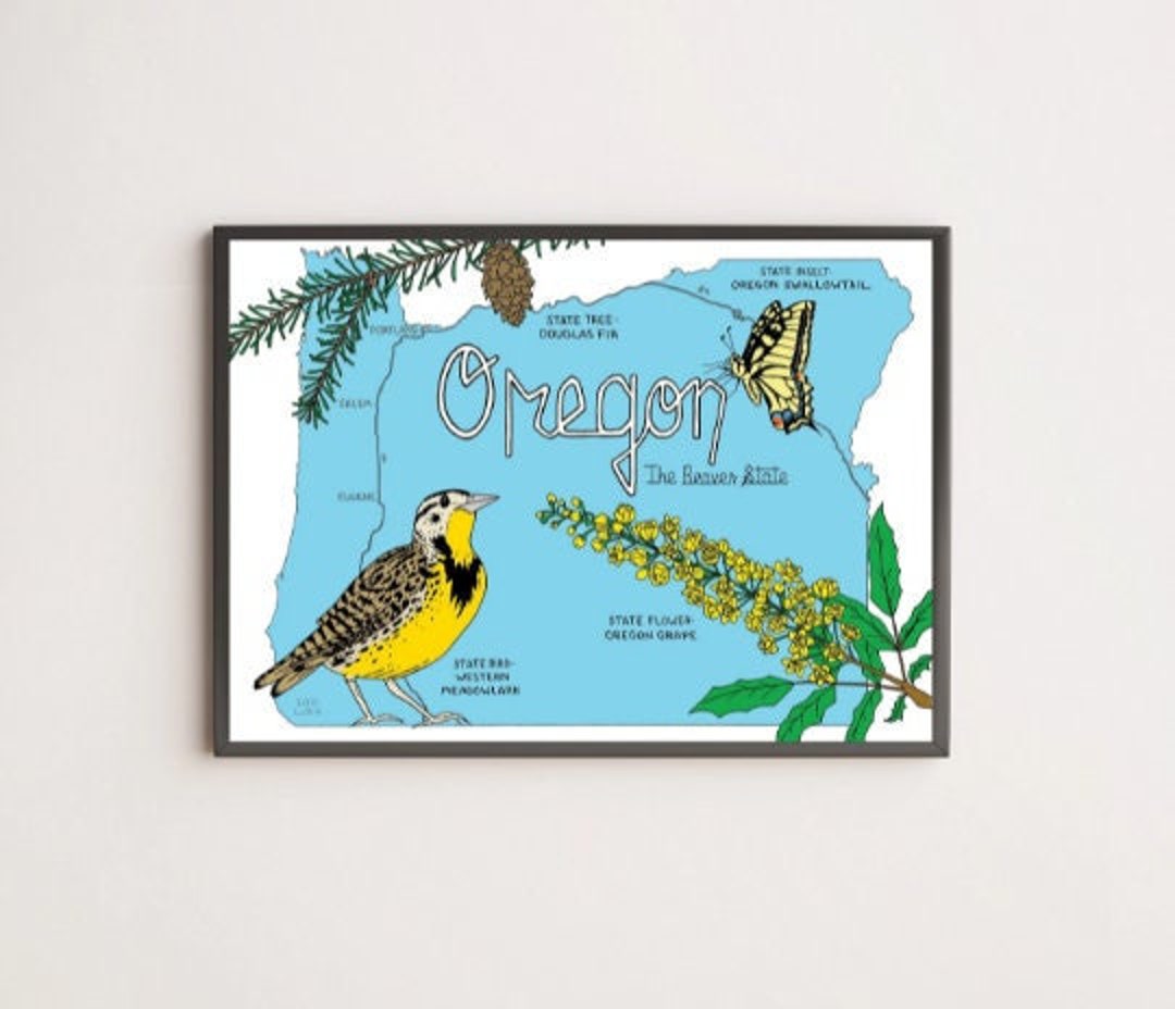 Oregon State Emblems | Digital, Printable Download - Etsy