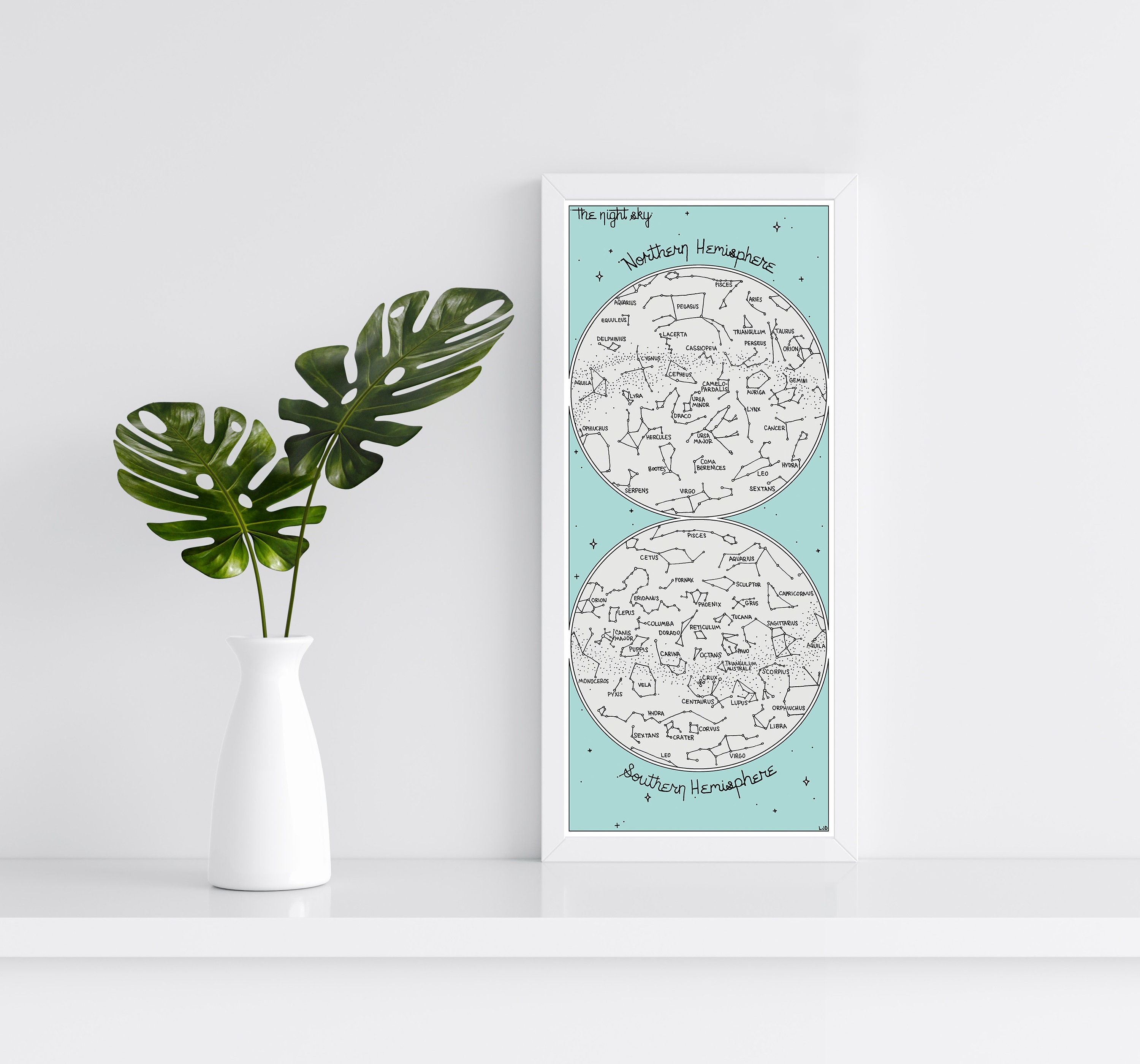 Map of the Constellations Star Chart Digital Printable | Etsy