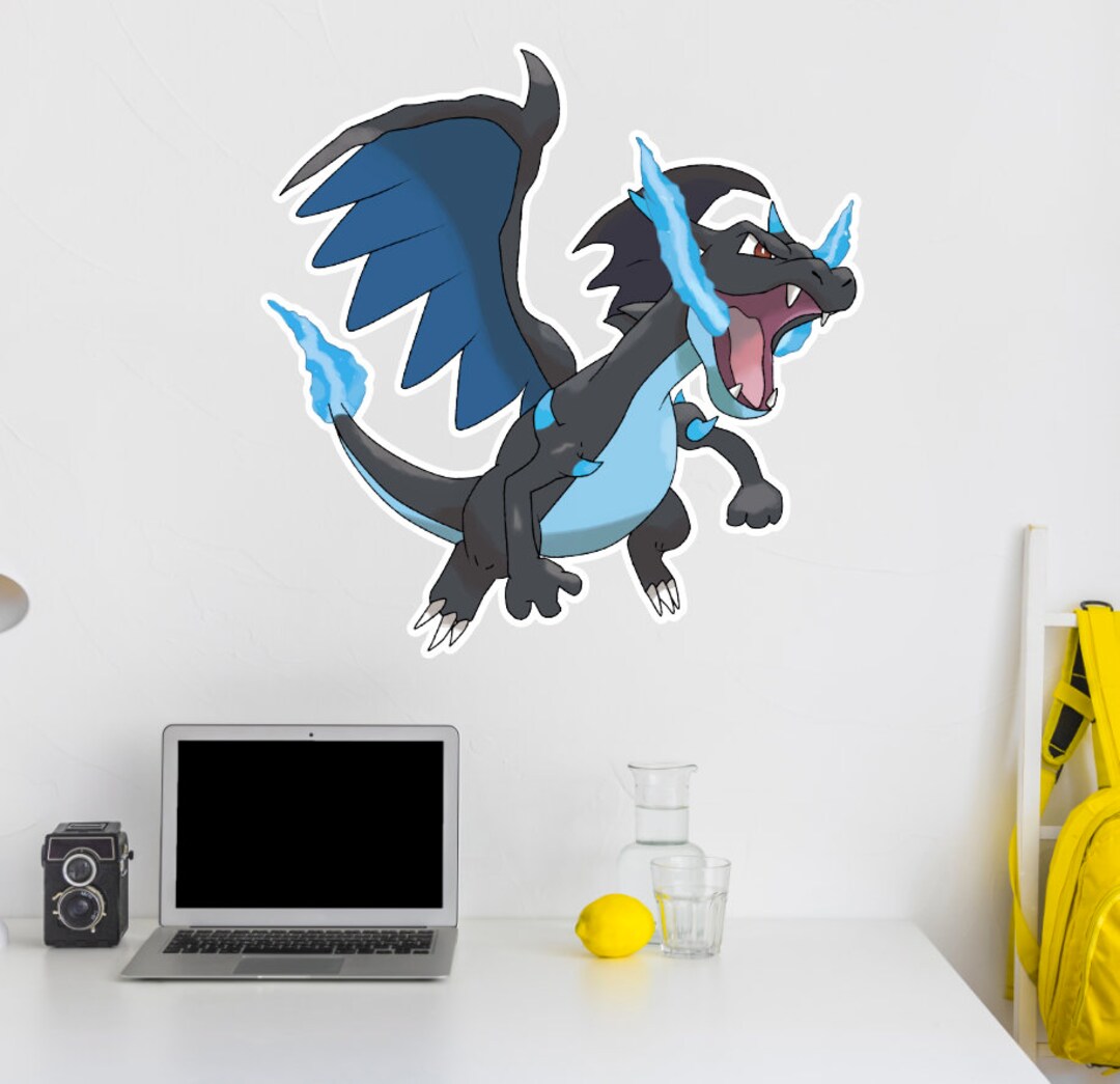 Poke Charizard X Wall Sticker Mural Decal 3D Smash Vinyl Room Kids - Etsy