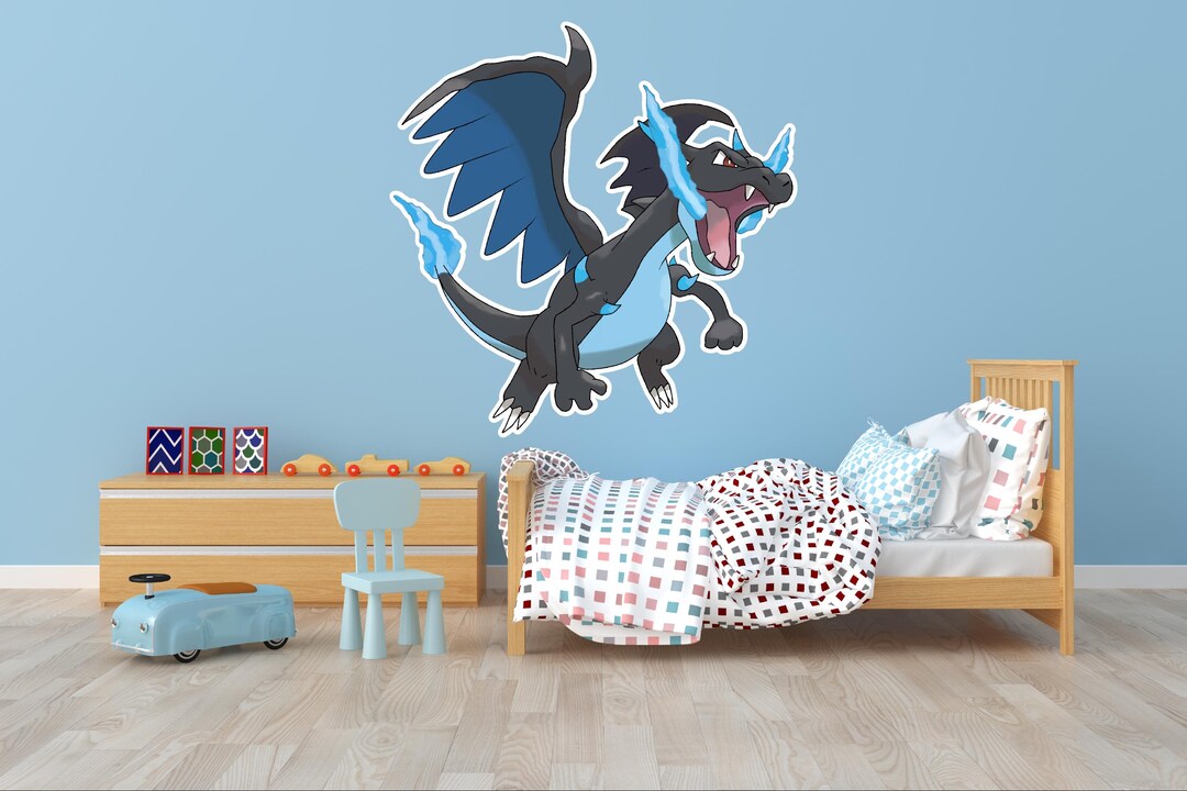 Poke Charizard X Wall Sticker Mural Decal 3D Smash Vinyl Room Kids - Etsy