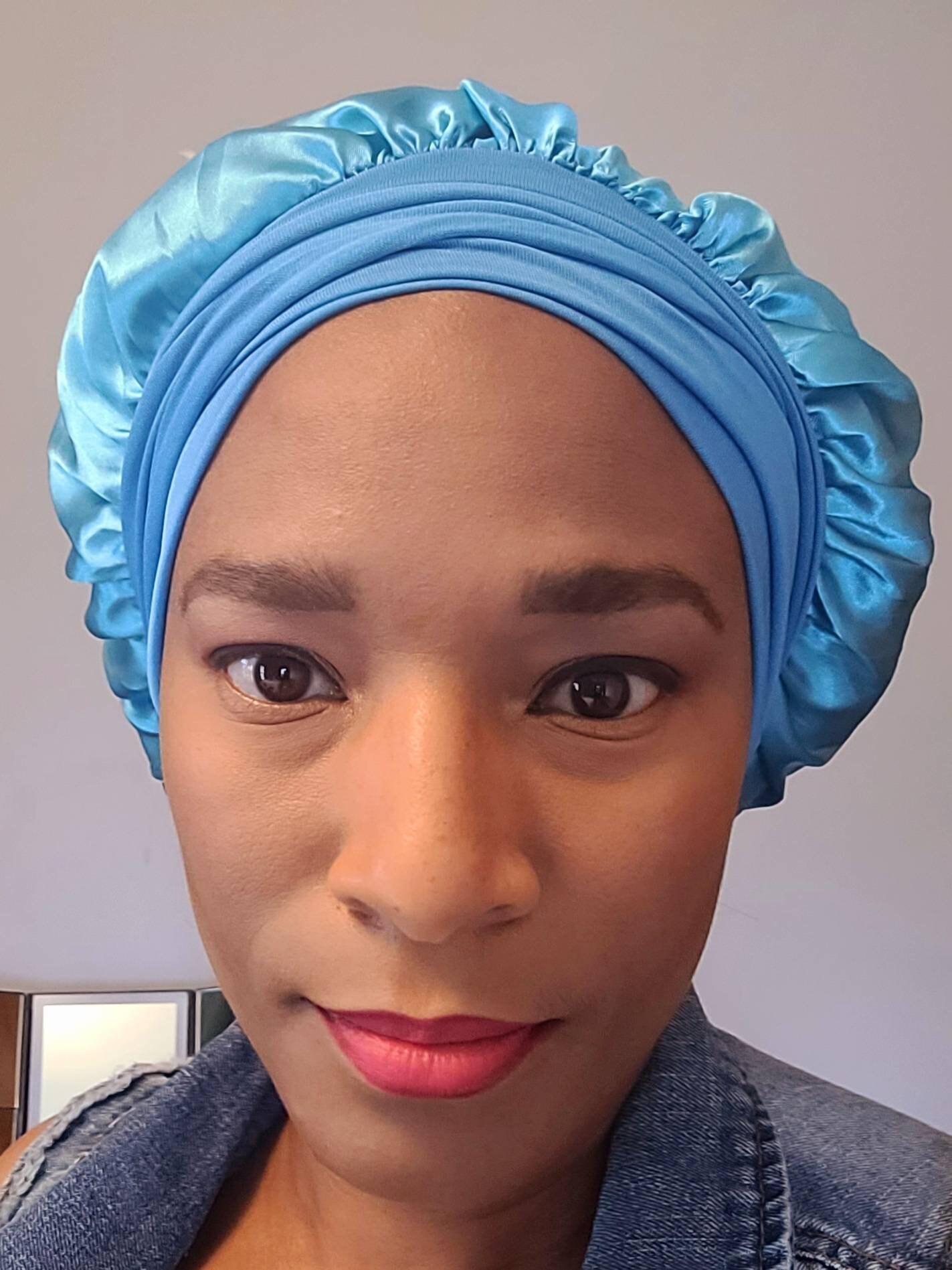 Satin Bonnet with Stretch Edge Tie Lightweight Single Layer | Etsy