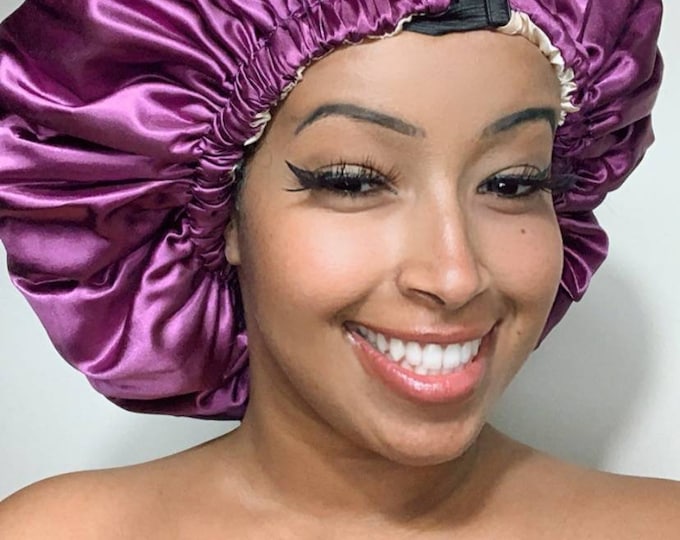 Luxury Turban Satin Lined Shower Caps | Adult Adjustable Shower Cap ...
