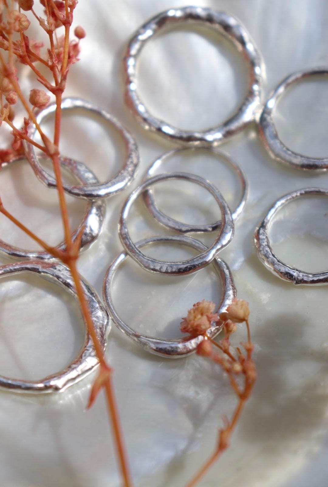 Molten Silver Ring Liquid Metal Ring Melted Metal Jewelry Chunky Silver ...