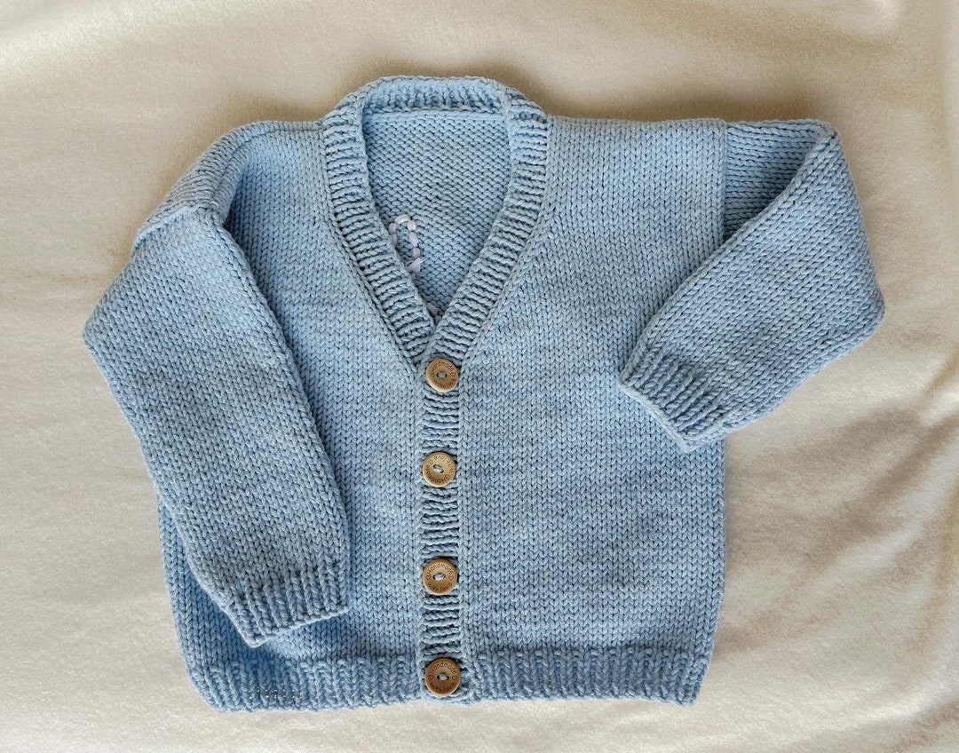 Kid's Cardigan , Baby Sweater , Boy Cardigan , Hand Knit Cardigan ...