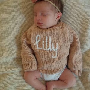Knit Baby Jumper,baby Name Sweater , Baby Jumper, Name Sweater,baby ...