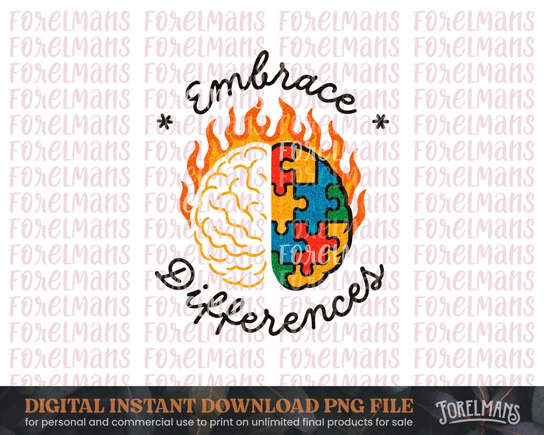 Embrace Differences PNG, Autism Awareness Png, Special Education Design ...