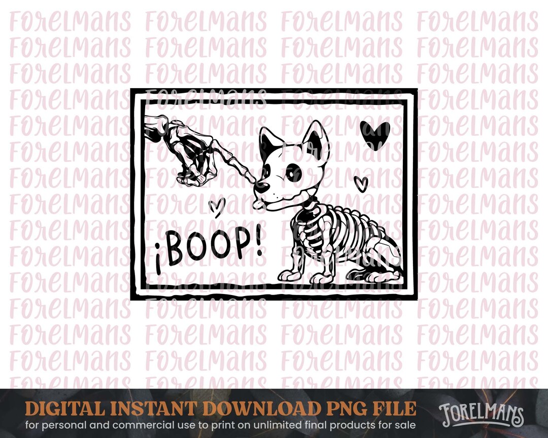 Dog Boop Png, Dog Boop Svg, Adorable Dog Png, Dog Skeleton Boop Png ...