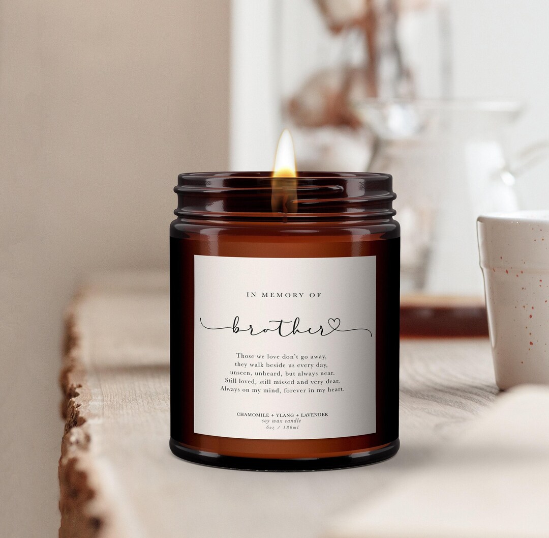 In Memory of Brother Candle: Essential Oil Soy Wax Aromatherapy - Etsy