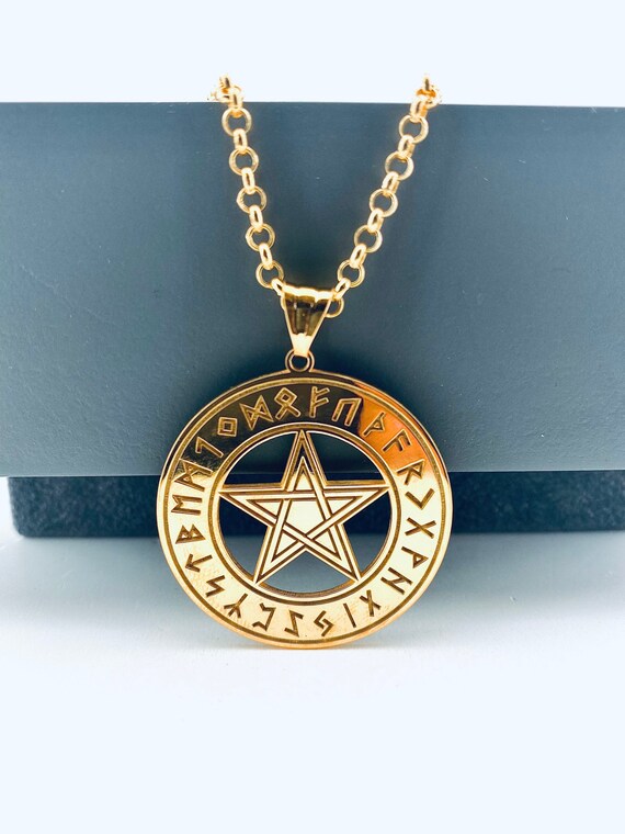 Supernatural Pentagram Runes-rune Necklace-runes | Etsy