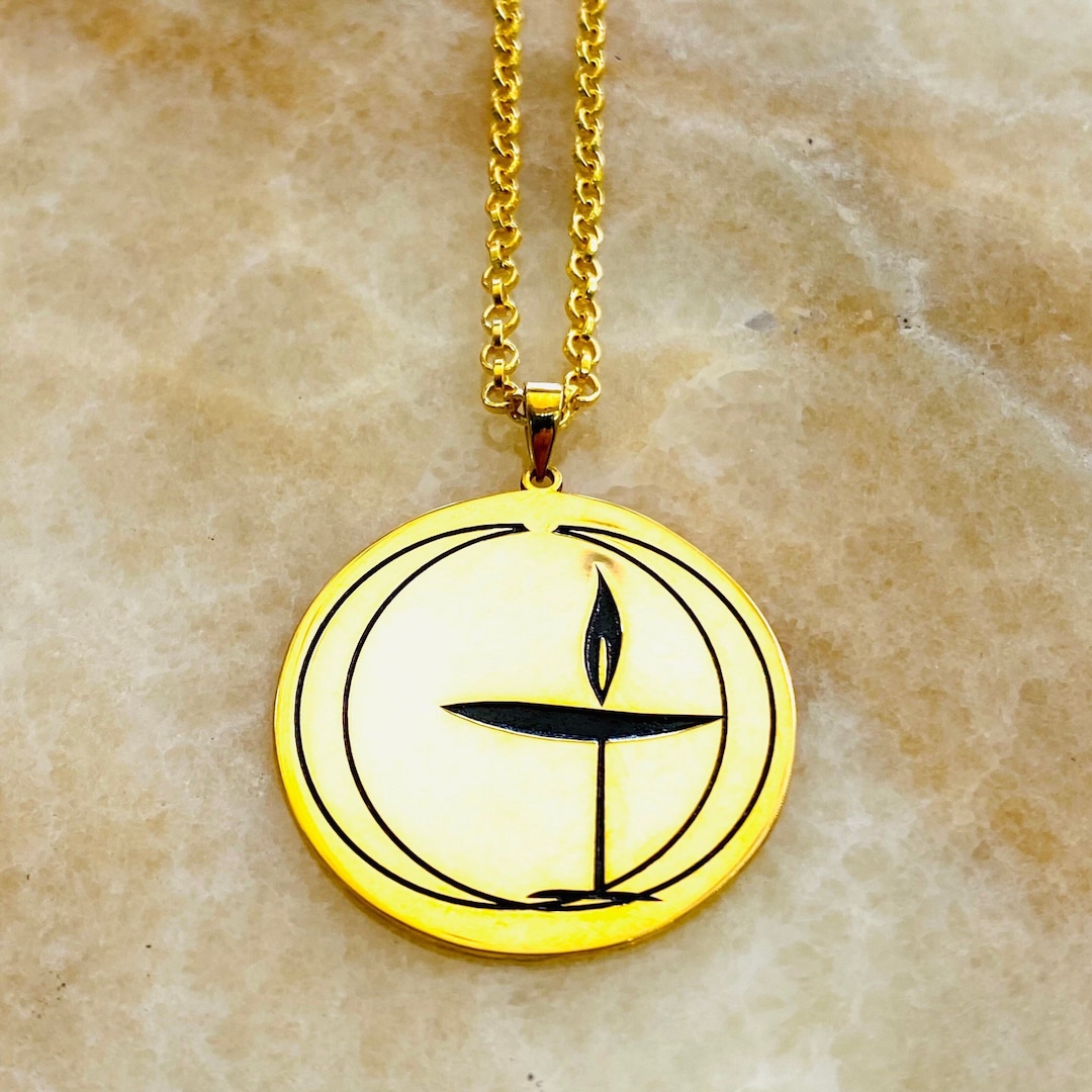 Flaming Chalice Necklace-uu Chalice-unitarian Universalist Pendant ...