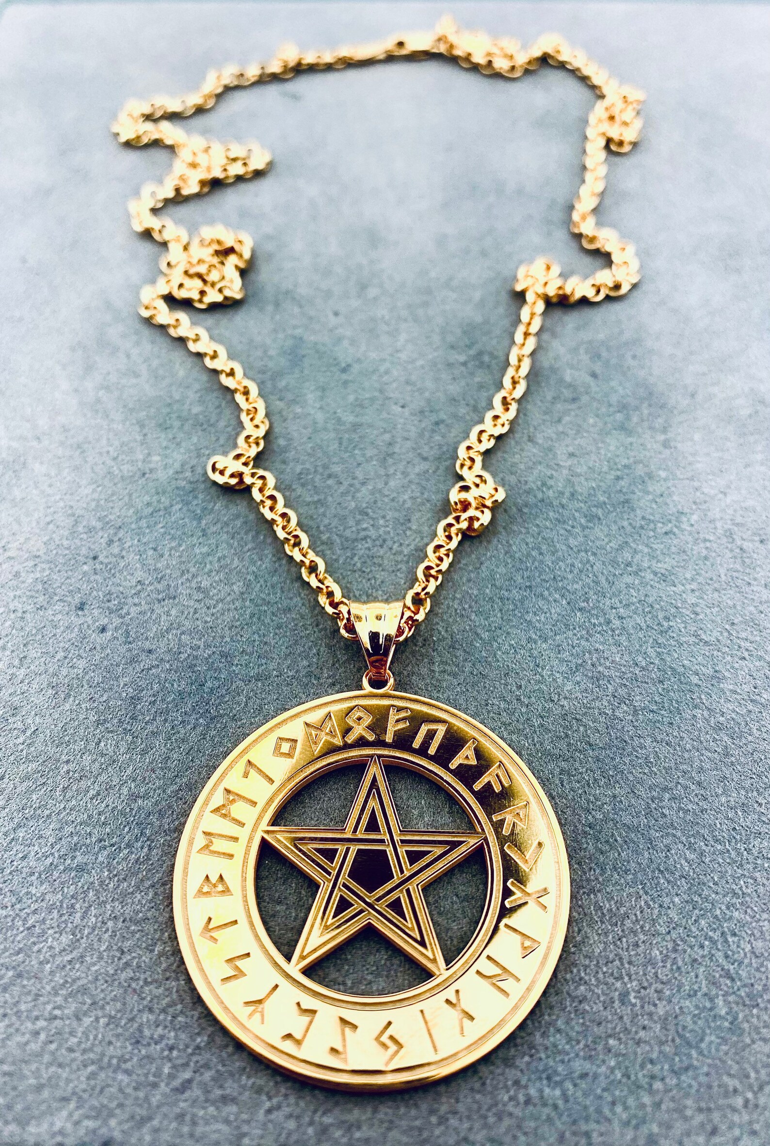 Supernatural Pentagram Runes-rune Necklace-runes - Etsy