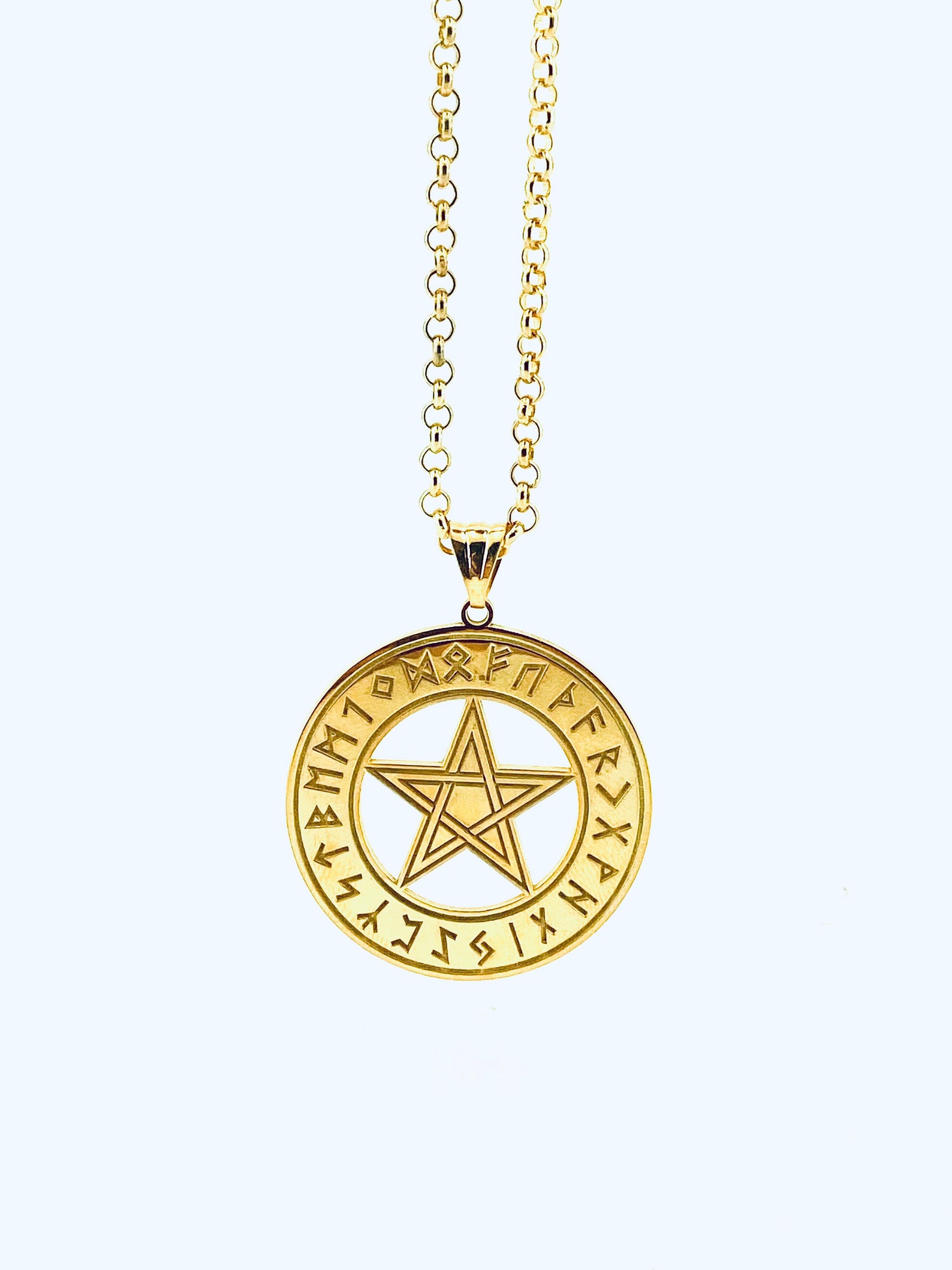 Supernatural Pentagram Runes-rune Necklace-runes - Etsy