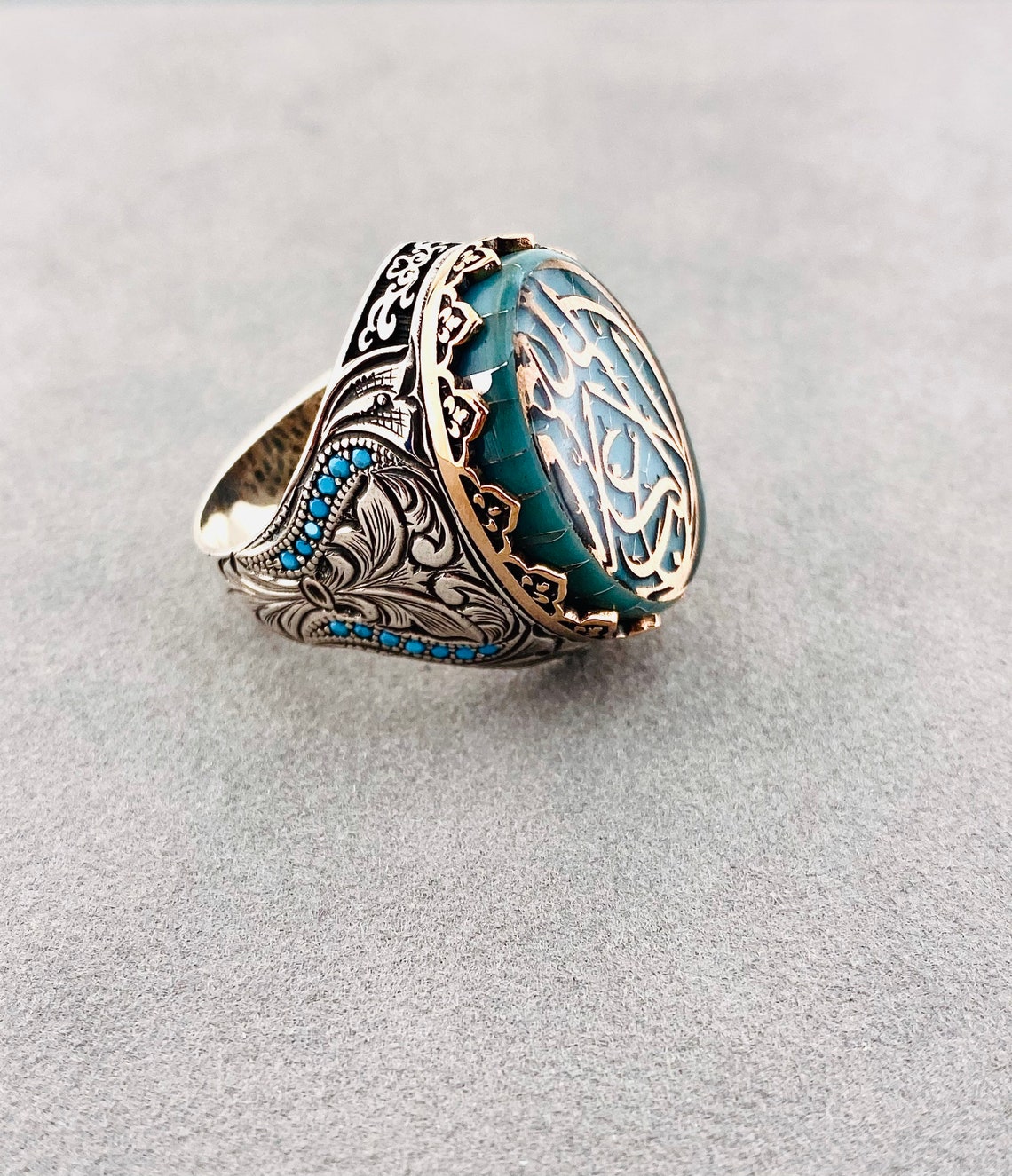 Islamic Ring-Muslim Men Ring-Sterling Silver Ring-Islam | Etsy