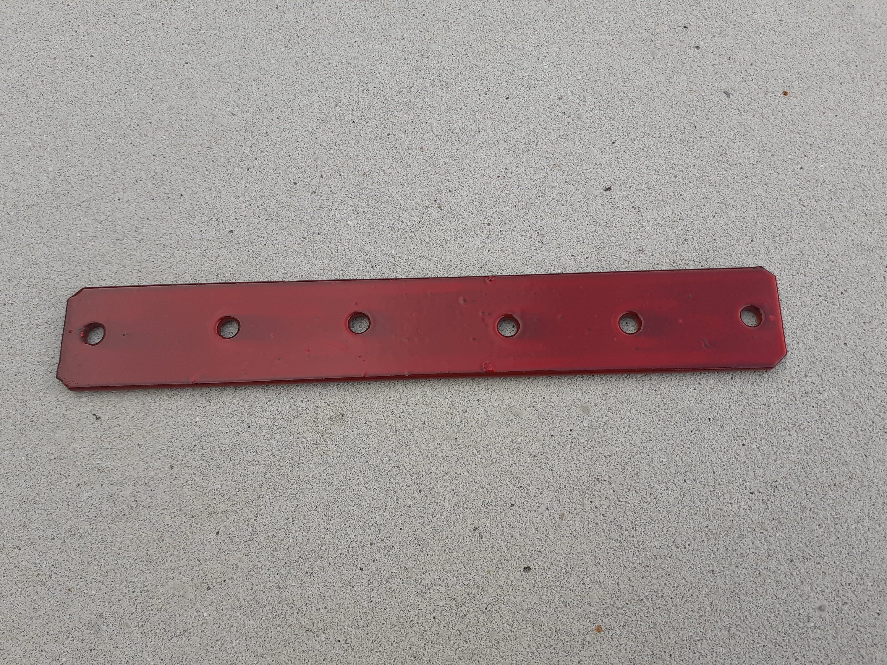4x 8/20cm X 30mm X 3mm Metal Strips for Joining Purposes. Red Coated ...