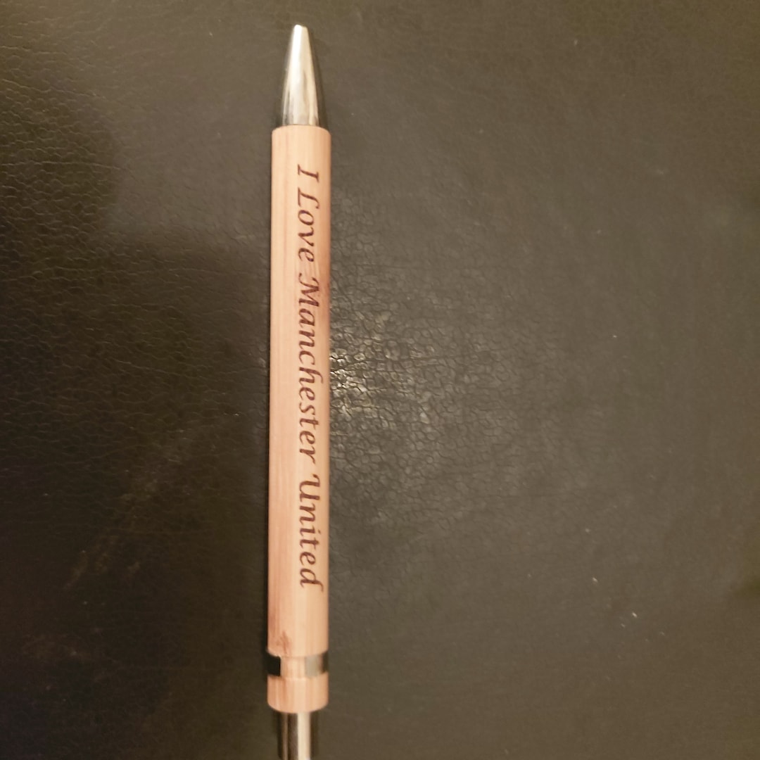 A Unique Engraved Wood Stem Pen With "i Love Manchester United" On. - Etsy