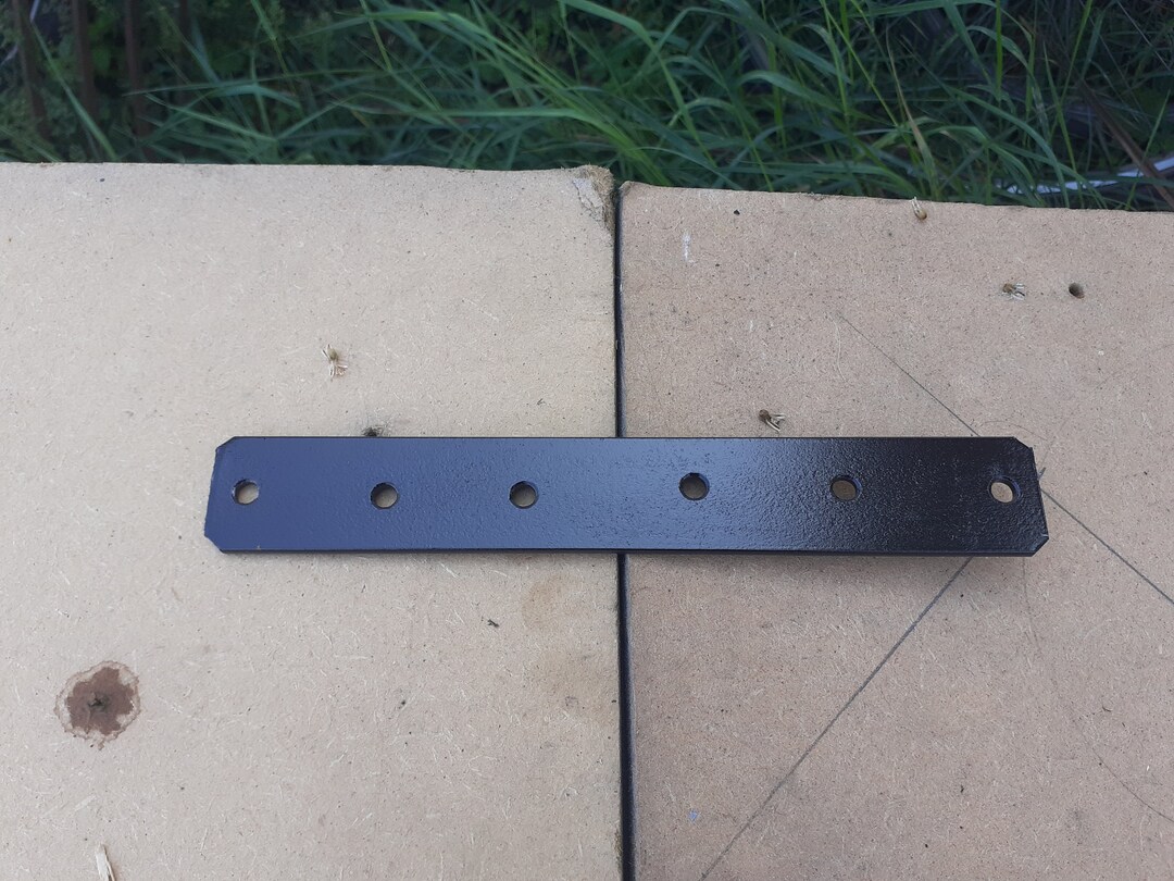 6x New Black Coated Metal Fix Joining Strips for Wood or Metal. 8 ...