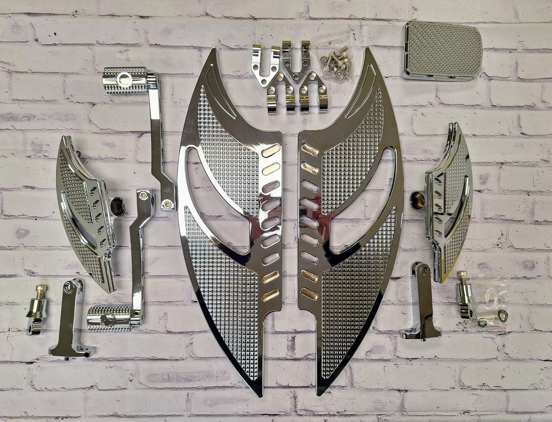 Redneckside Motorcycle Whips Blade Chrome Motorcycle Floorboard Package ...