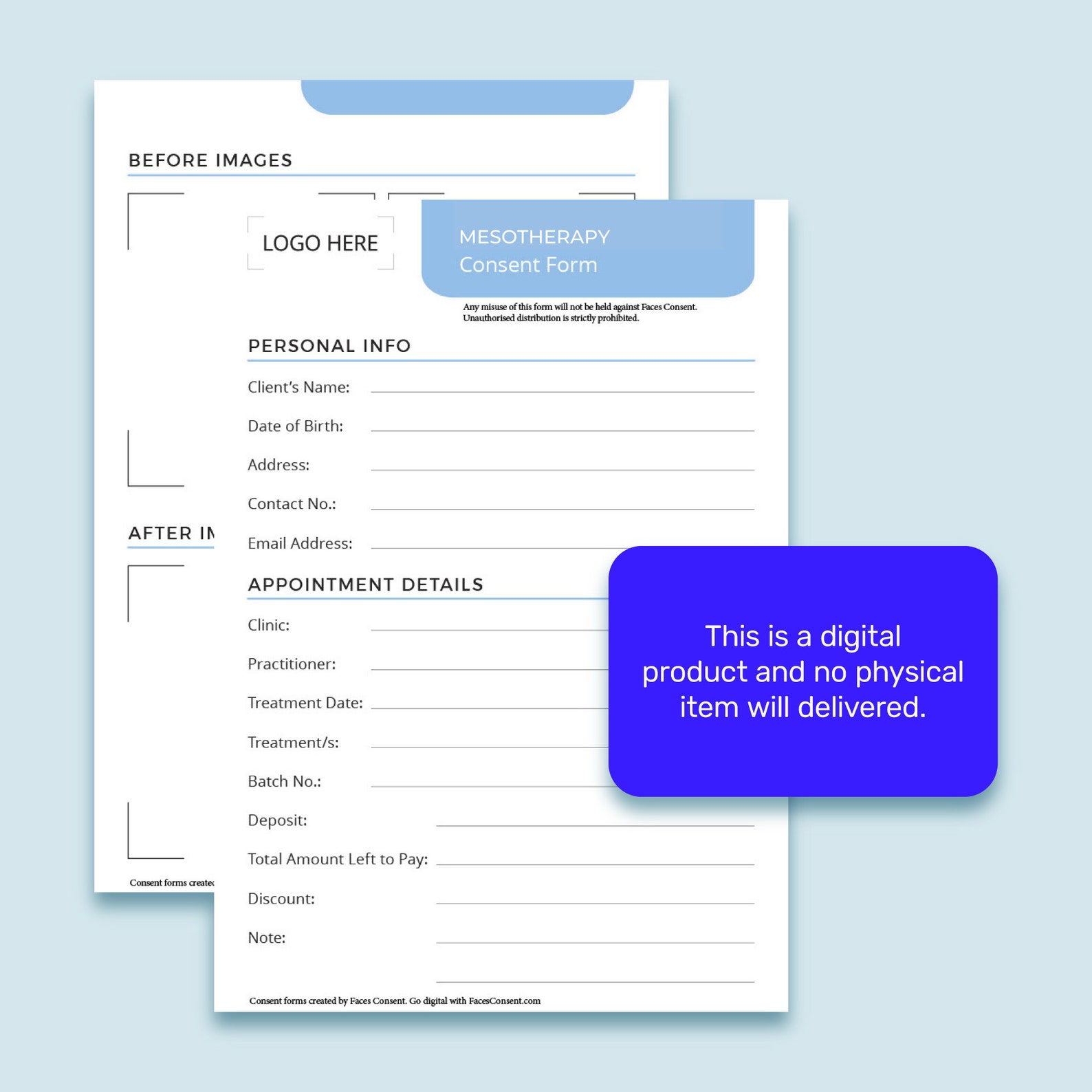 Mesotherapy Consent Forms - by Faces Consent - Etsy