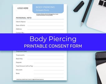 Body Piercing Consent Form - Etsy