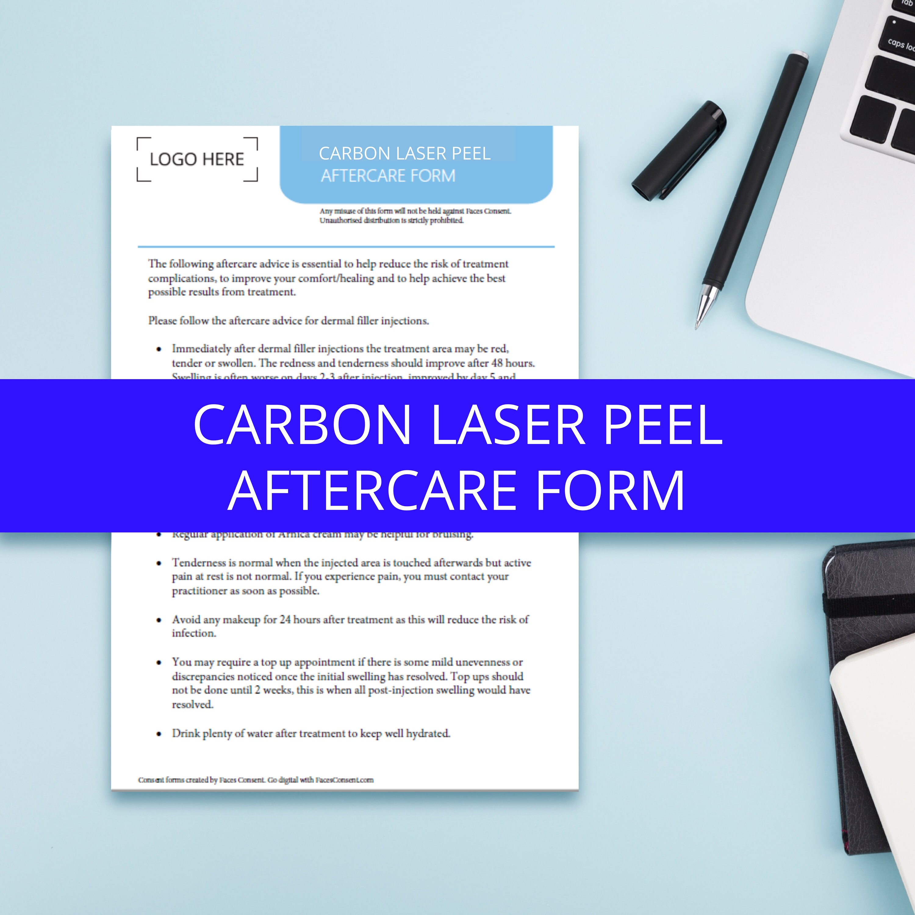 Carbon Laser Peel Aftercare Forms - by Faces Consent - Etsy