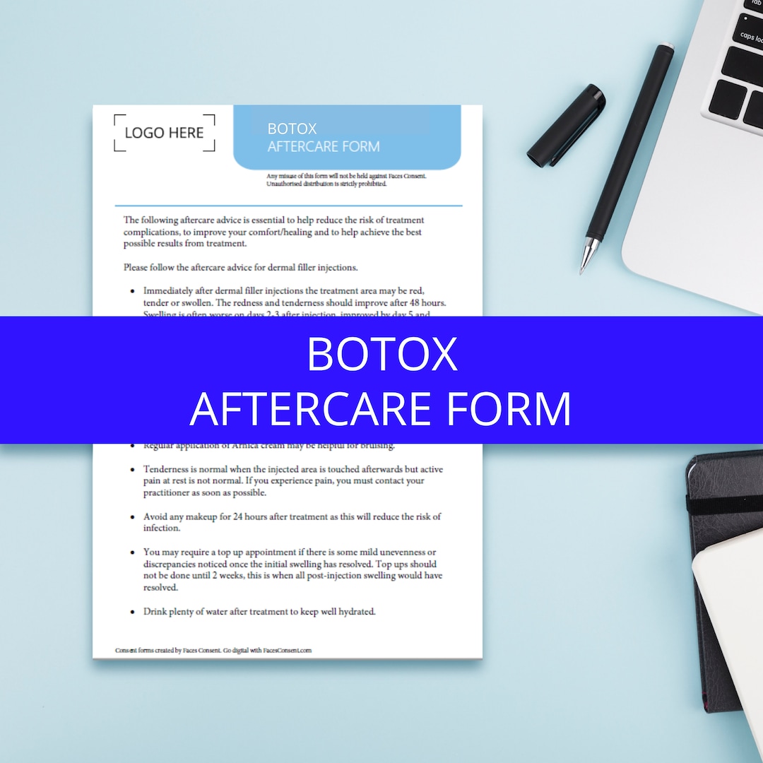 Botox Aftercare Forms - by Faces Consent - Etsy