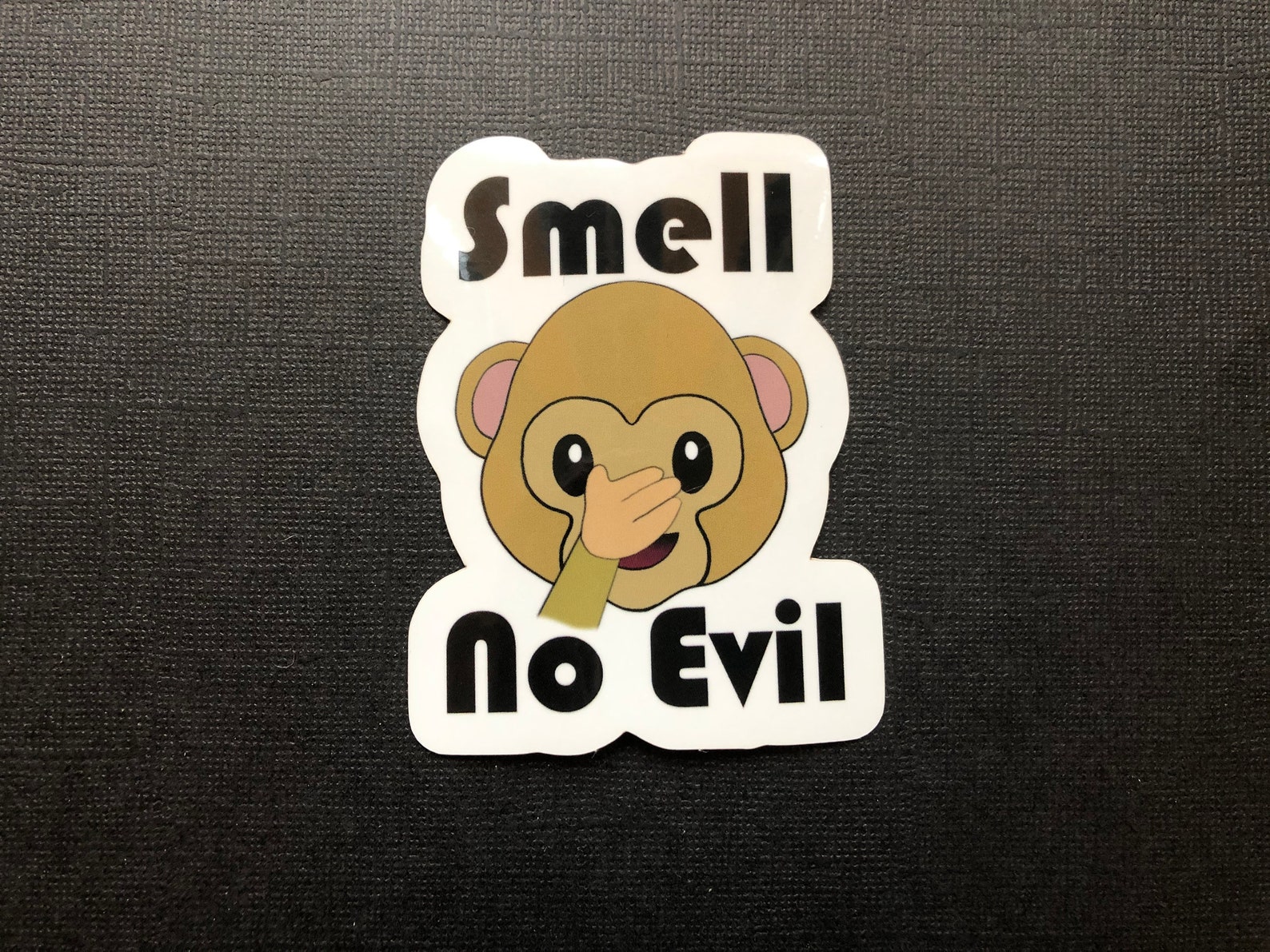Smell no Evil Monkey Vinyl Sticker Anosmia | Etsy