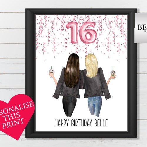 Personalised 16th Birthday Card for Her - Etsy