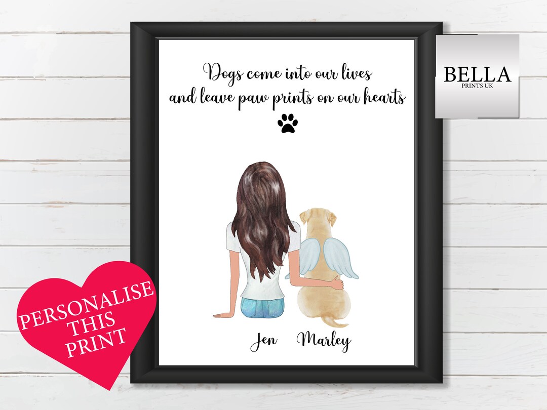 Personalised Dog Memorial Gift, Dog Memorial Print, Dog Lover Gift ...