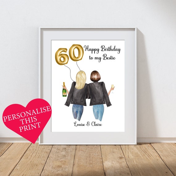 60th Birthday Gift Best Friends 60th Birthday Present 60th - Etsy