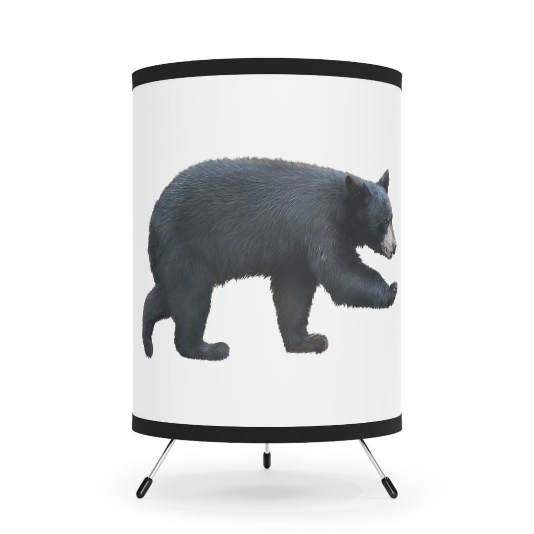 Tripod Lamp Black Bear. Bear Decor. Cabin Decor . Airbnb Decor - Etsy