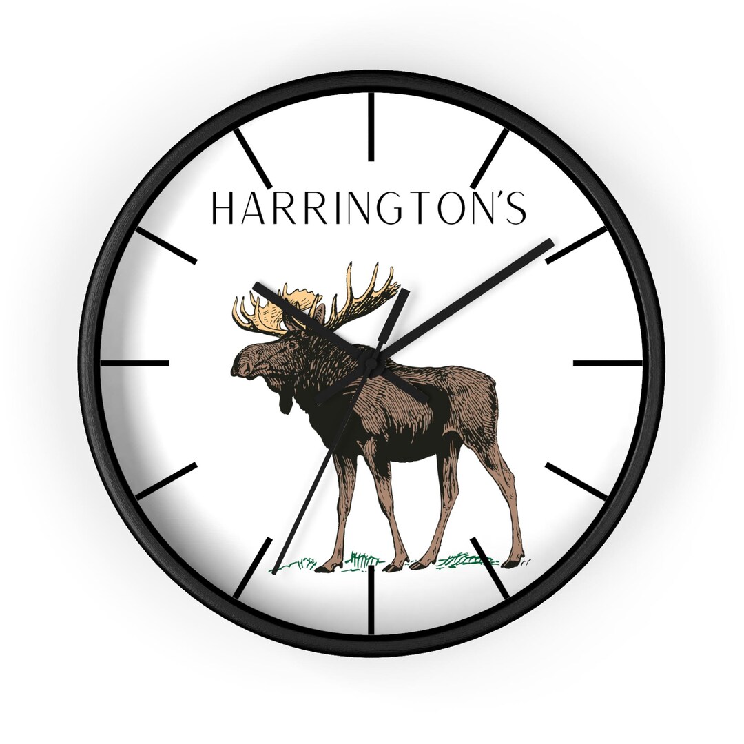 Moose Wall Clock - Rustic Cabin Decor, Wildlife Theme, Lodge Wall Art ...