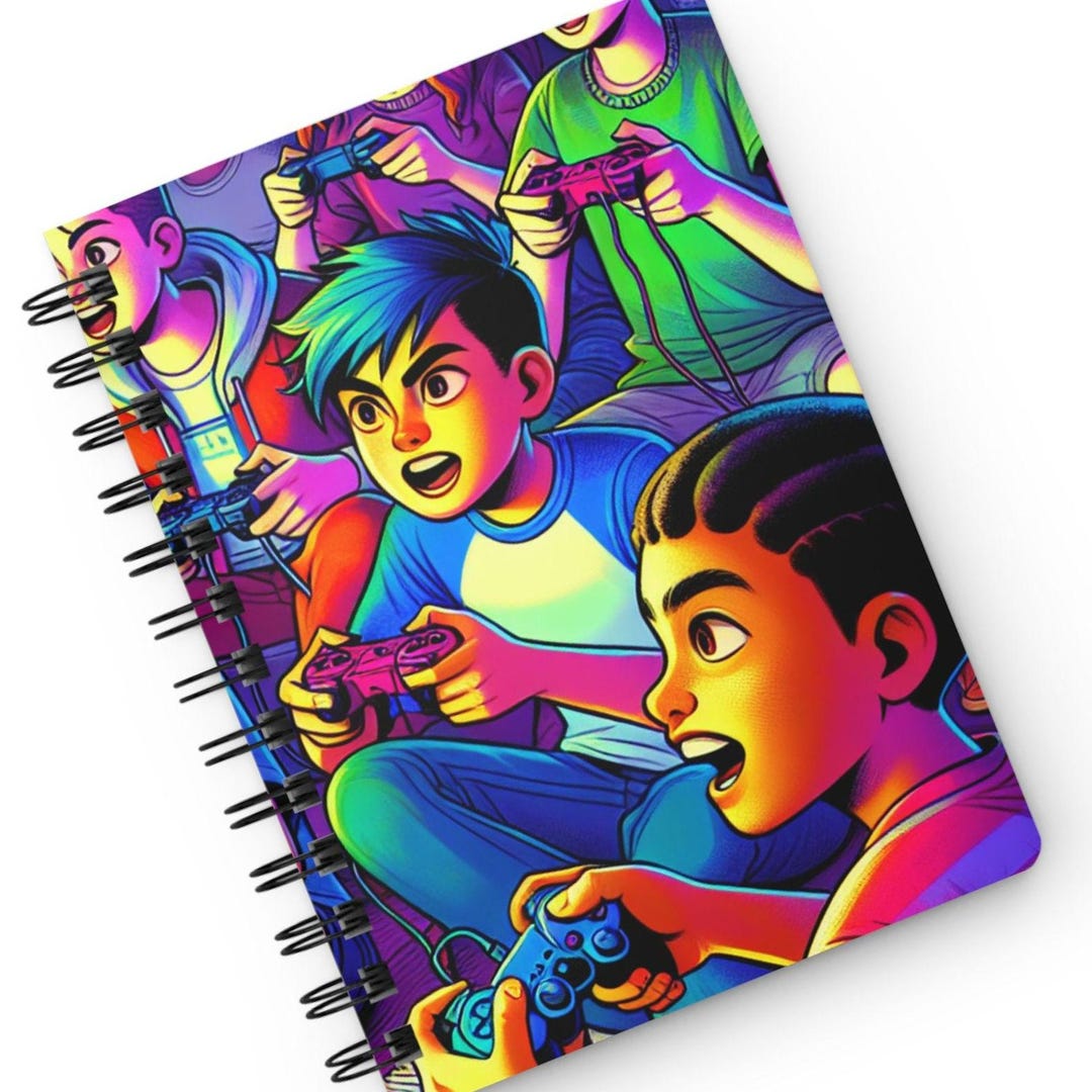 Kids Gaming Spiral Bound Journal, Video Game Notebook for Children ...