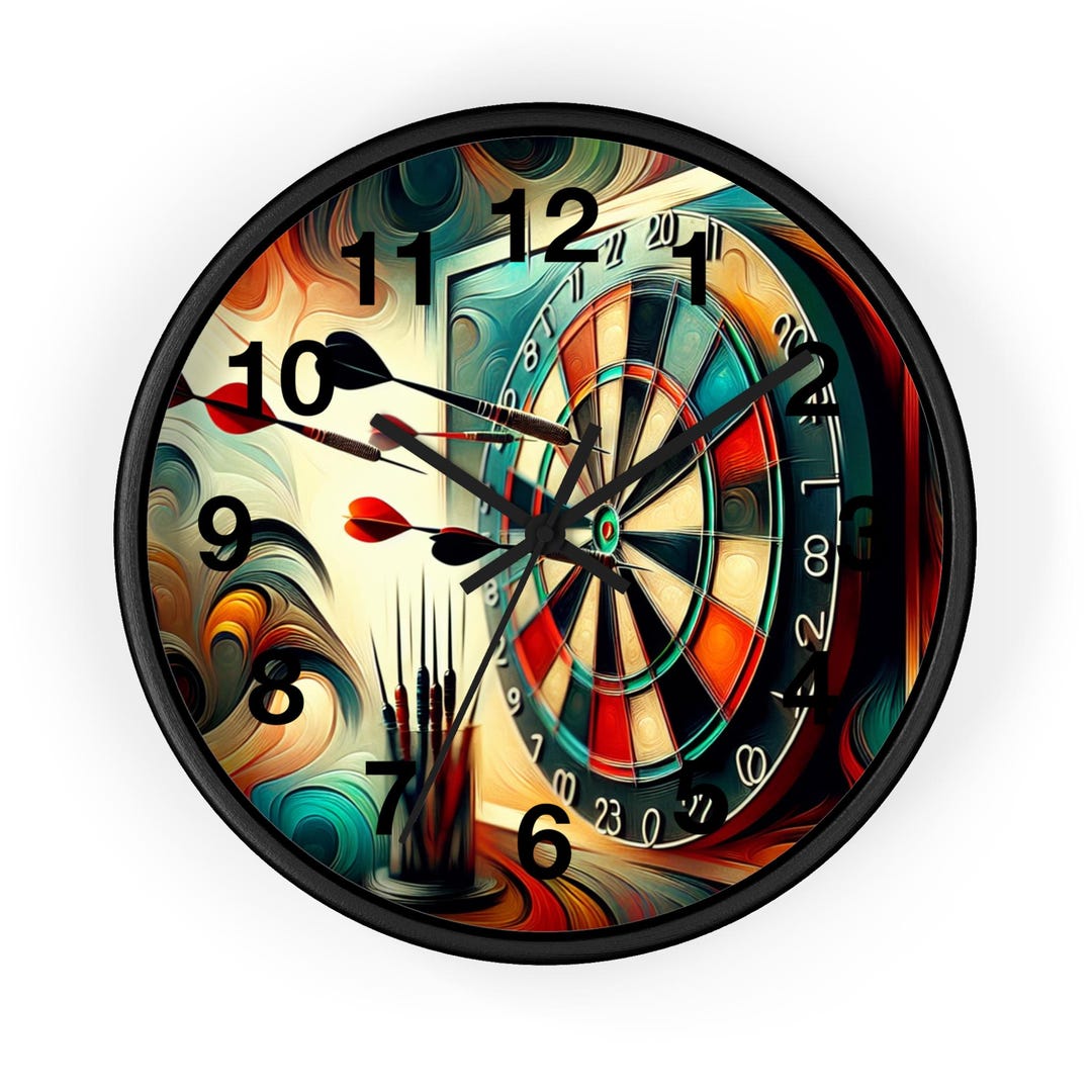 Dart Lover Wall Clock, Game Room Decor, Man Cave Wall Art, Unique Gift ...