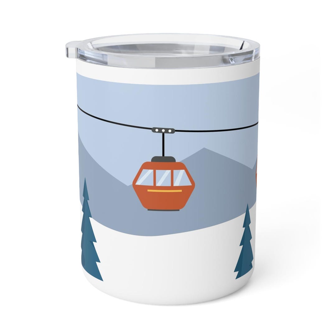 Coffee Mug, Ski Gondola Memories Hot Drinks Cup, Winter Skiing Gift ...