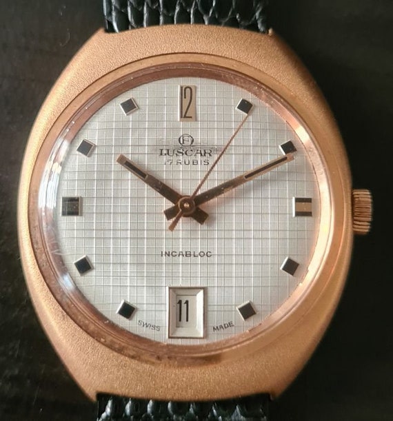 Luscar Classic De Luxe Calendar Wristwatch - 1960's N… - Gem