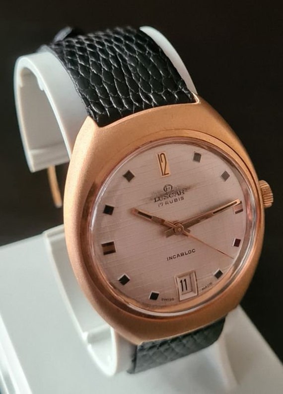 Luscar Classic De Luxe Calendar Wristwatch - 1960's N… - Gem