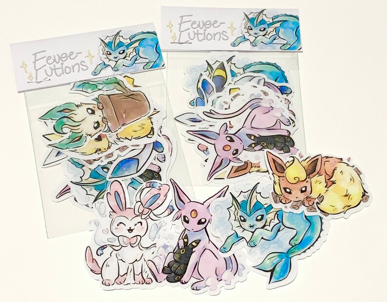 Pokemon Eeveelutions Sticker Set of 8 - Etsy