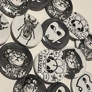 Alt/punk/grunge Set of 3 Pins - Etsy Australia