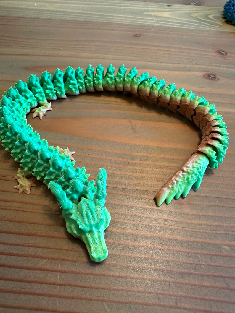 3D Printed Articulating Dragon 16 Inches - Etsy