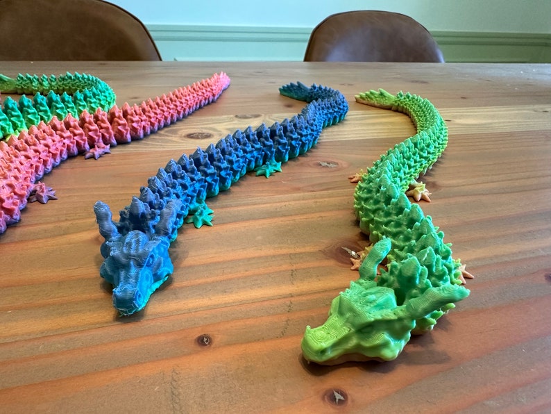 3D Printed Articulating Dragon 16 Inches - Etsy