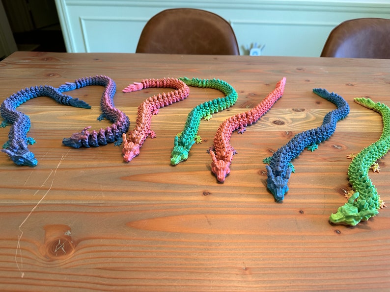 3D Printed Articulating Dragon 16 Inches - Etsy