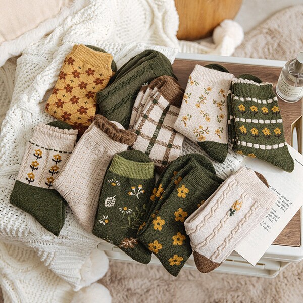 Embroidered Socks - Etsy