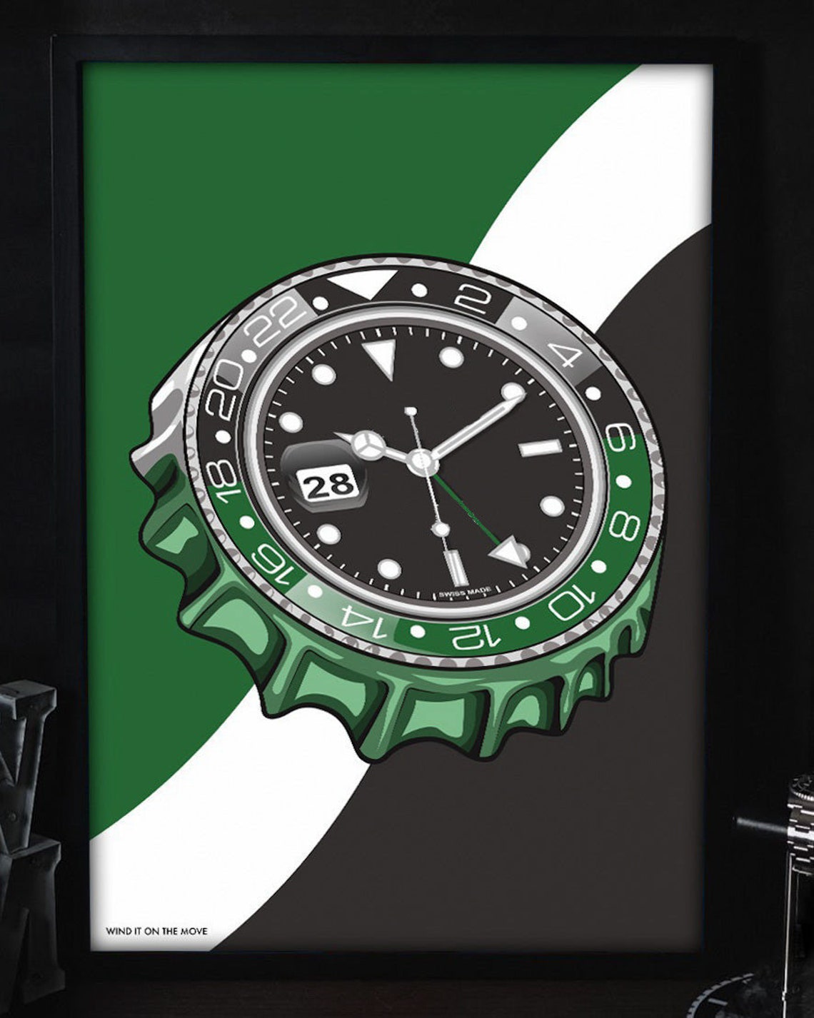 GMT Sprite Print, Watch Print, Horology Art, Horology Print, Bedroom ...